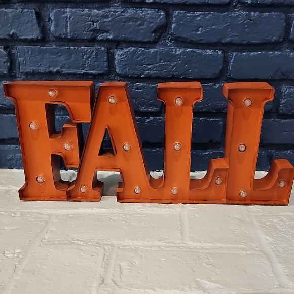 Accents | Orange Fall Lightup Sign | Poshmark